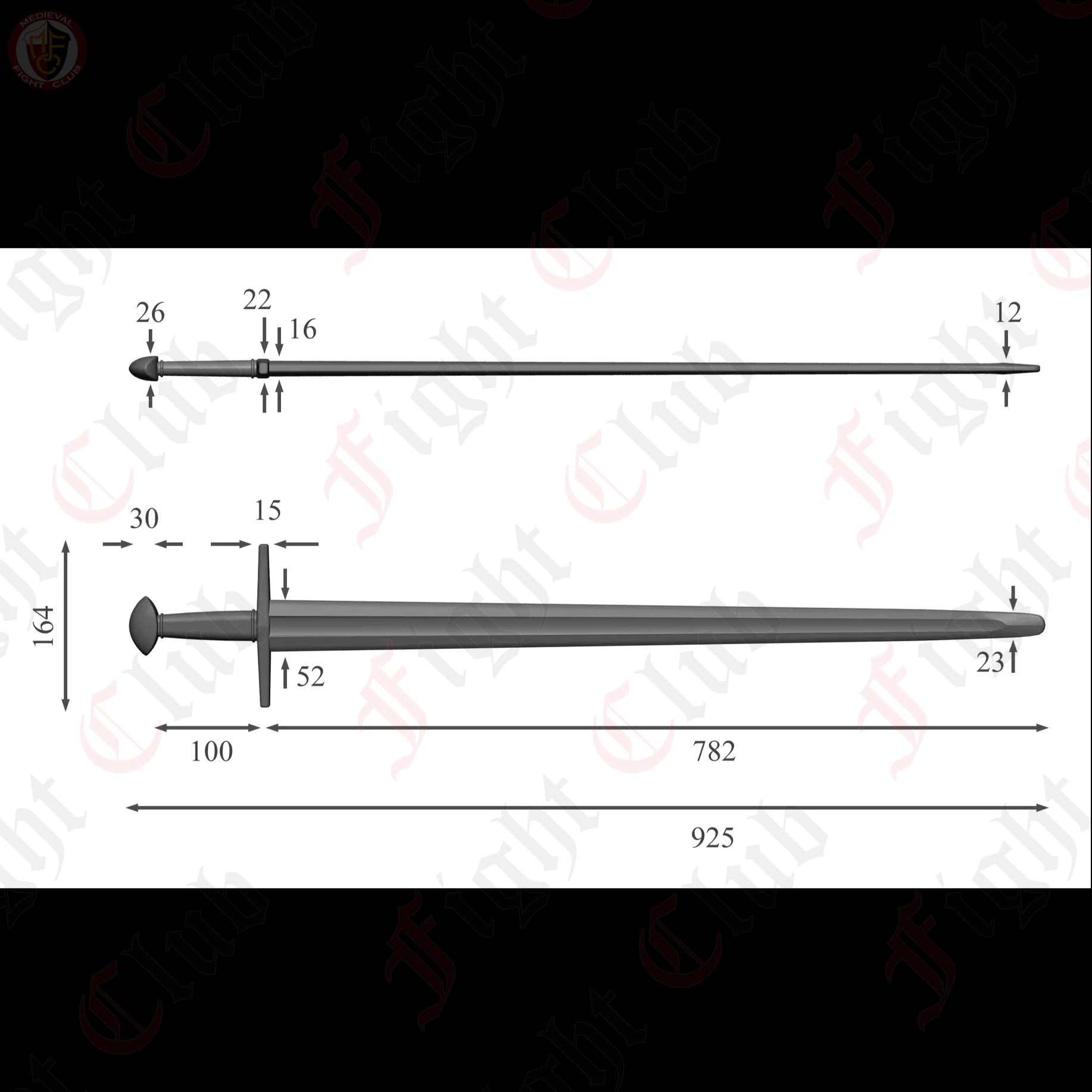 Nylon Steel Finish Training Arming Sword